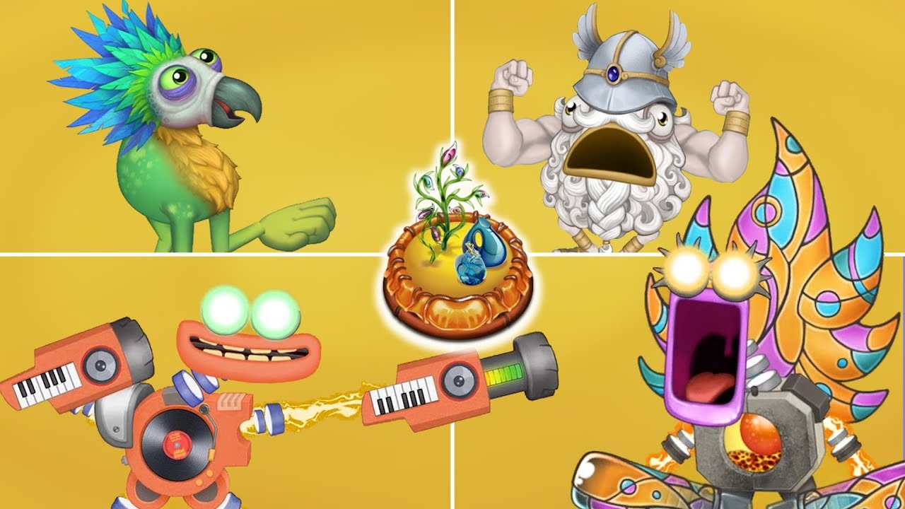 Огненной Оазис - Все Монстры, Песни и Анимации (My Singing Monsters, Мои Поющие Монстры)