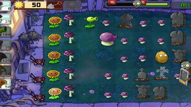 Plant vs zombie night уровень 9 (растения против зомби ночь)
