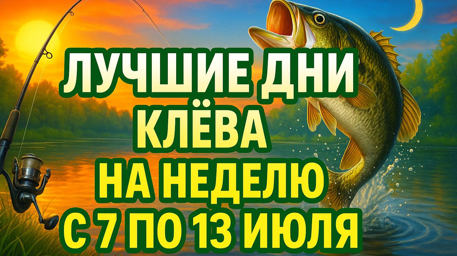 🔥 ЛУЧШИЕ ДНИ ДЛЯ РЫБАЛКИ с 7 по 13 ИЮЛЯ 2025 — ГДЕ И КОГДА ЛОВИТЬ БОЛЬШУЮ РЫБУ?!