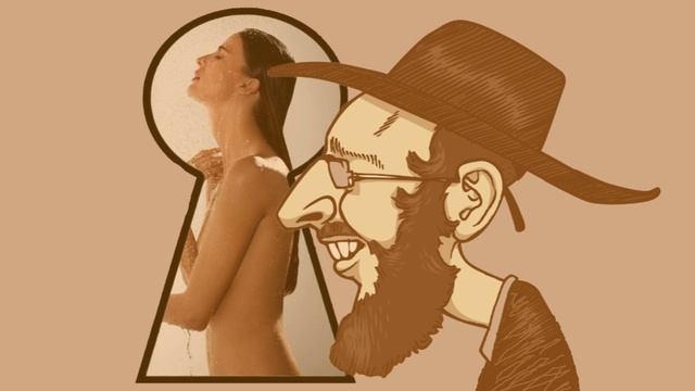Анекдот про еврея, который подглядывал за молодой девушкой