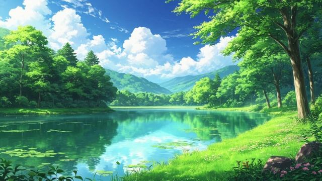 Мгновенное снятие стресса: музыка + пение птиц + шум воды 🌿🎵