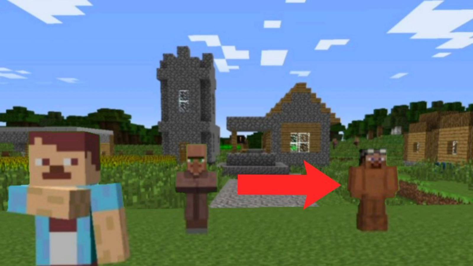 Ролики Майнкрафт но житель стал игроком #41