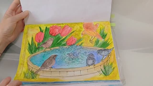 Полистаем полностью законченную раскраску Волшебство природы