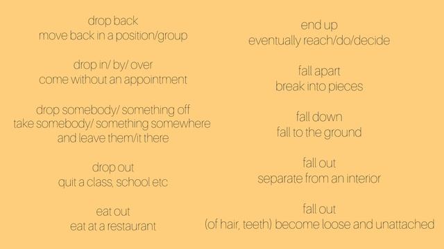 Фразовые Глаголы 7 Phrasal Verbs 7