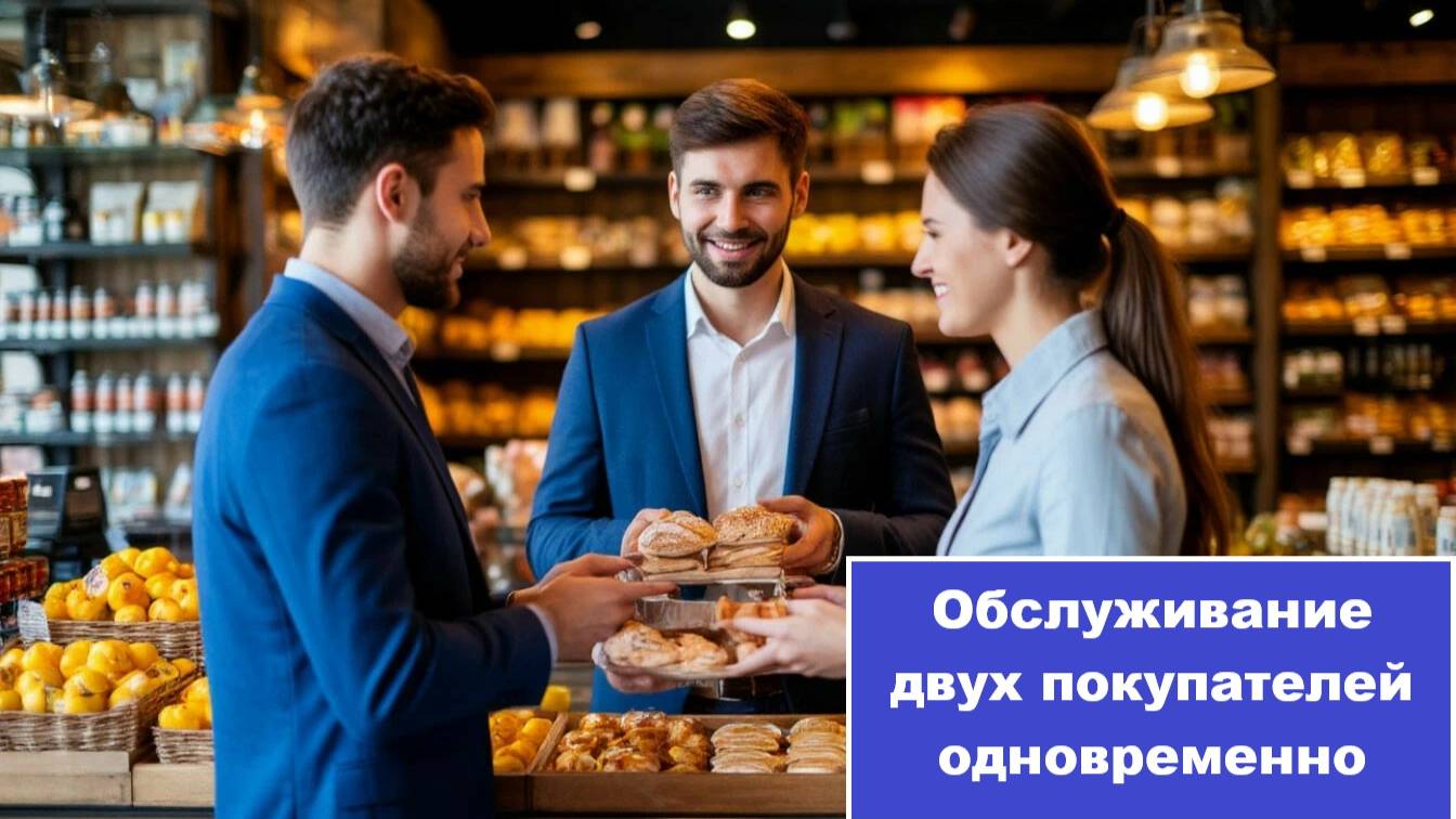 Тирика: Как в программе обслуживать двух покупателей одновременно