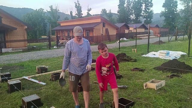 Село Анос. Каркас хозблока своими руками.