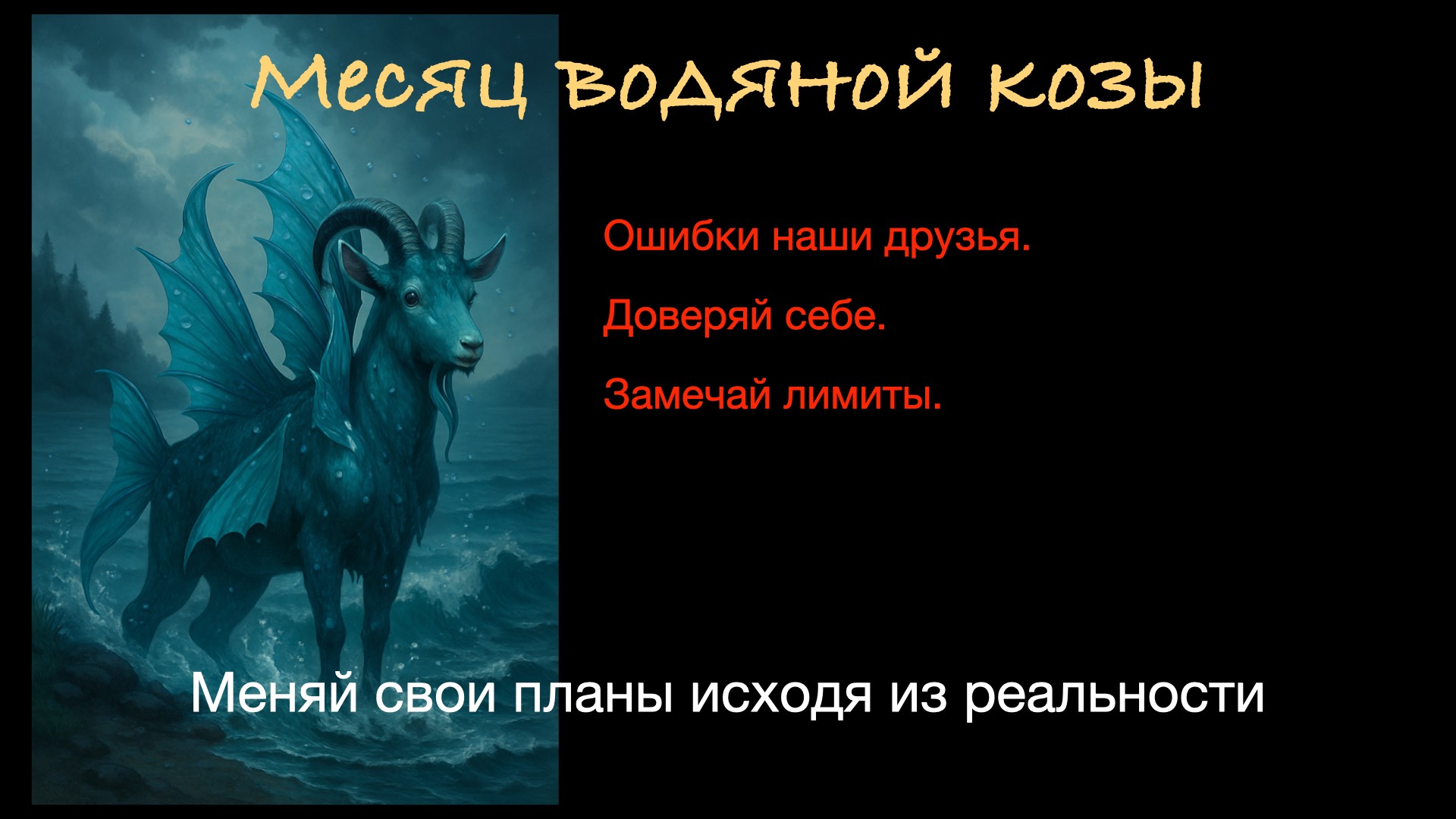 Прогноз на месяц водяной козы (июль)