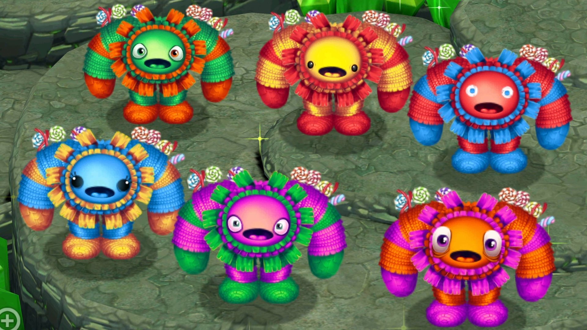 Цветак / Flowah - все варианты цвета призматиков (My Singing Monsters: Dawn of Fire)