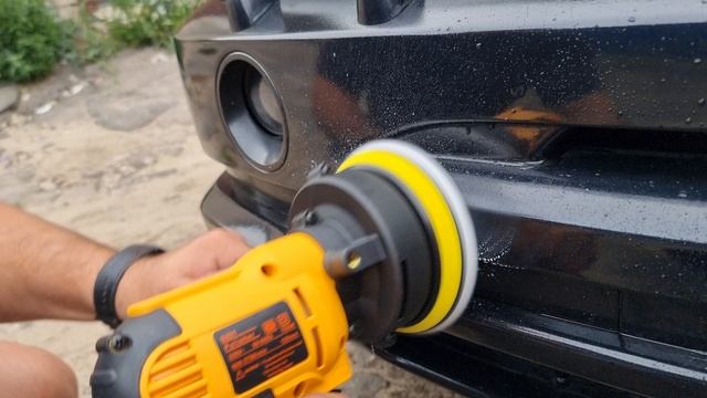 полировка машинкой POLISHER после ДТП BMW X5 e53