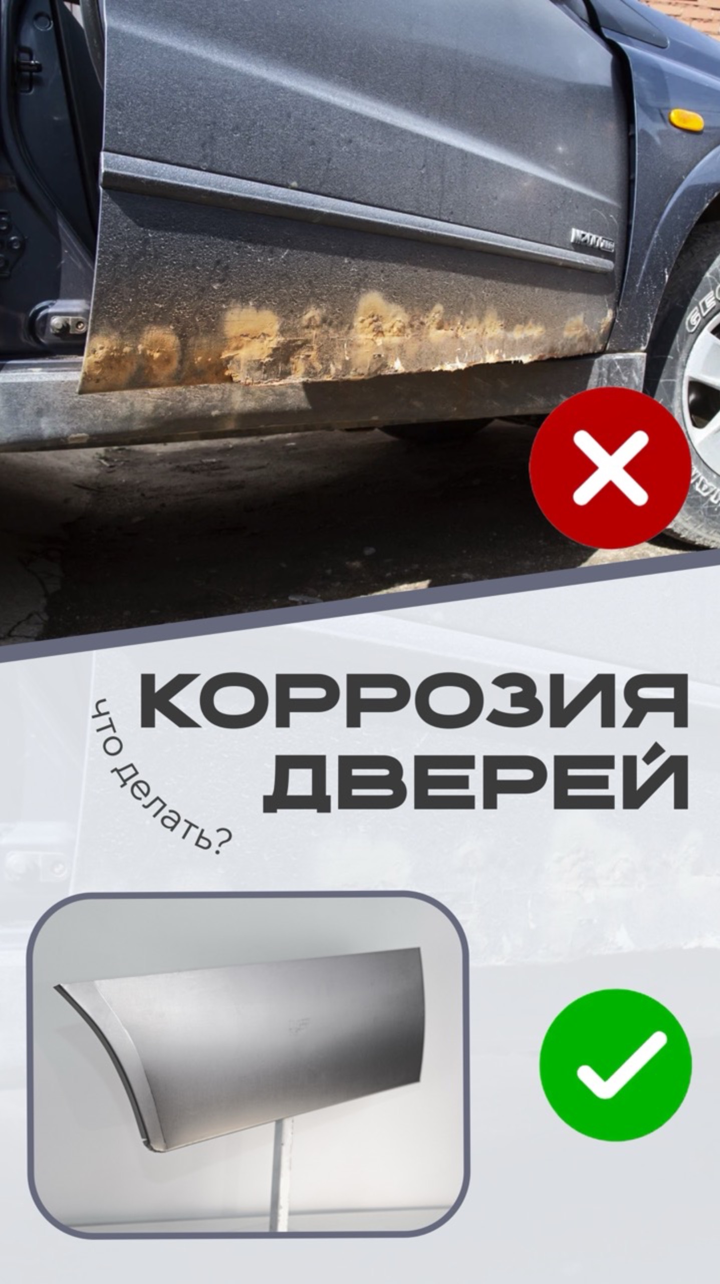 Коррозия двери - что делать? Все Пороги