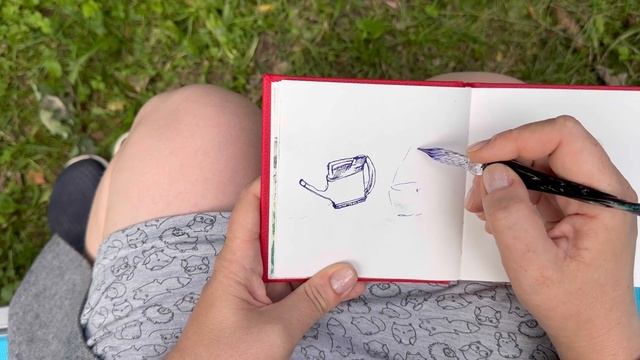 Пленэр во дворе).Стеклянное перо и чернила-эксперимент.