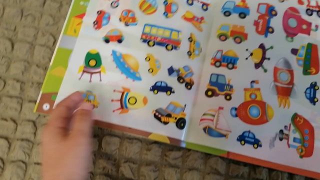 обзор на книжку с наклейками от стрекозы транспорт 🚗🚑🚒🚓🚕🚜