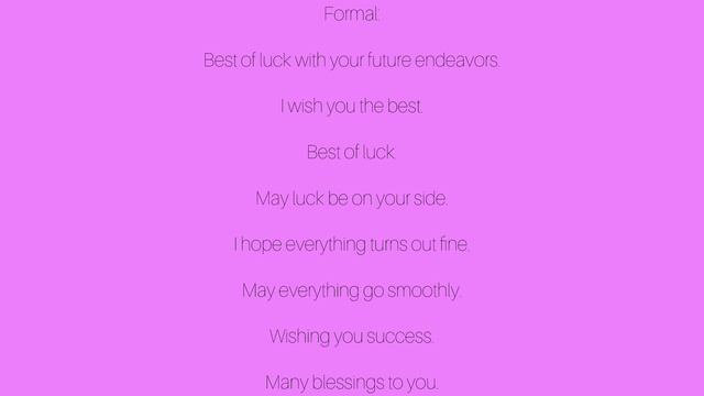 Как бы ты сказал Удачи? How would you say Good Luck?