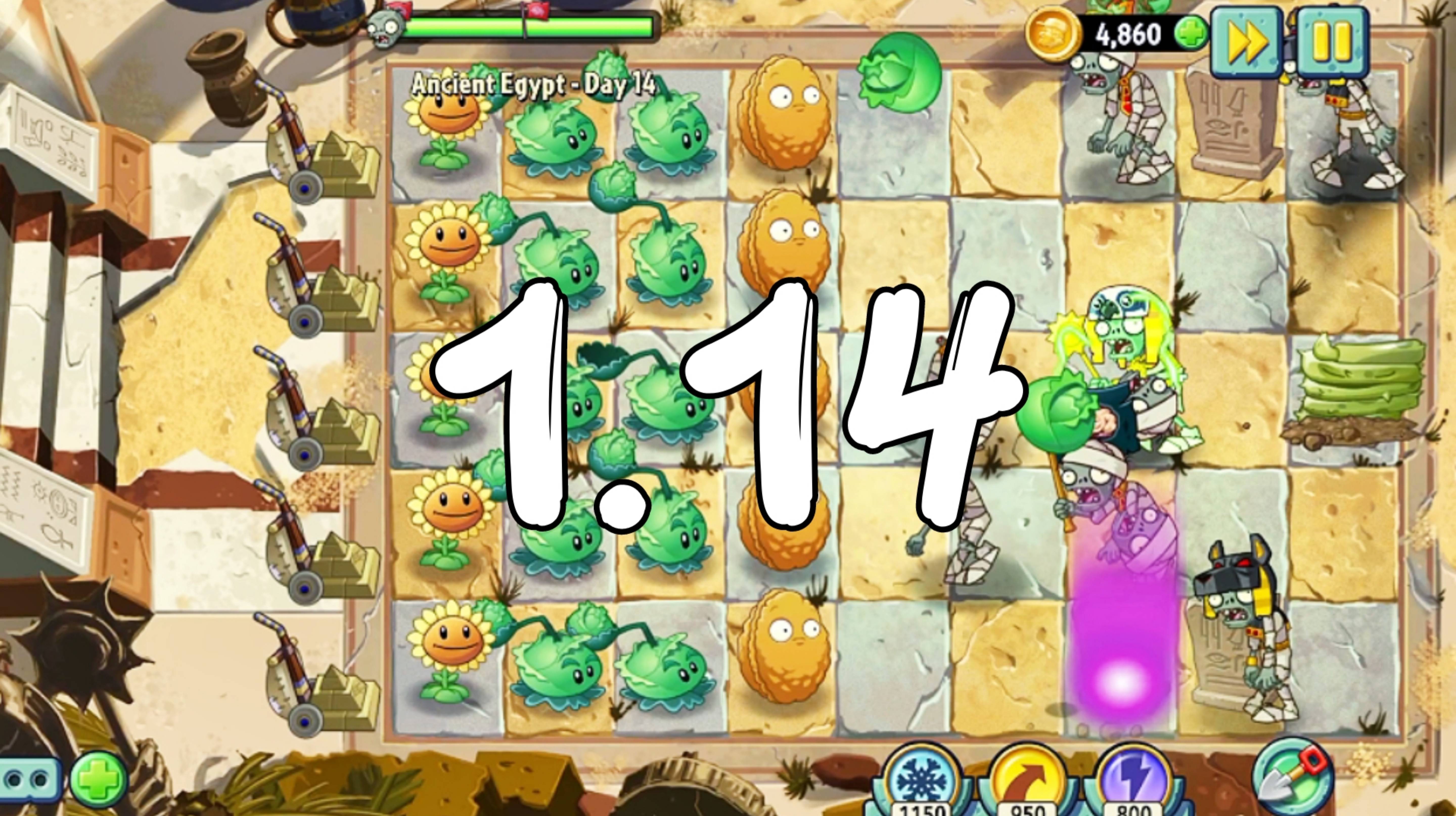 РАСТЕНИЯ ПРОТИВ ЗОМБИ 2 / PLANTS VS ZOMBIES 2 Прохождение уровня 1.14