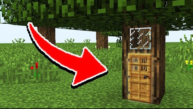 КТО ЖИВЁТ В ЭТОМ ДЕРЕВЕ В MINECRAFT PE