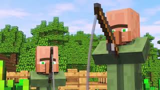 АНИМАЦИЯ БЕДНЫХ ЗЕЛЕНЫХ ЖИТЕЛЕЙ В MINECRAFT_PE