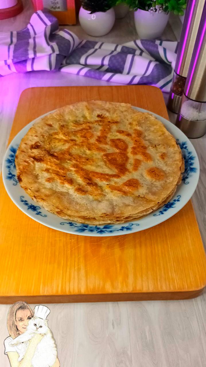 🍪Лаваш смачиваем водой