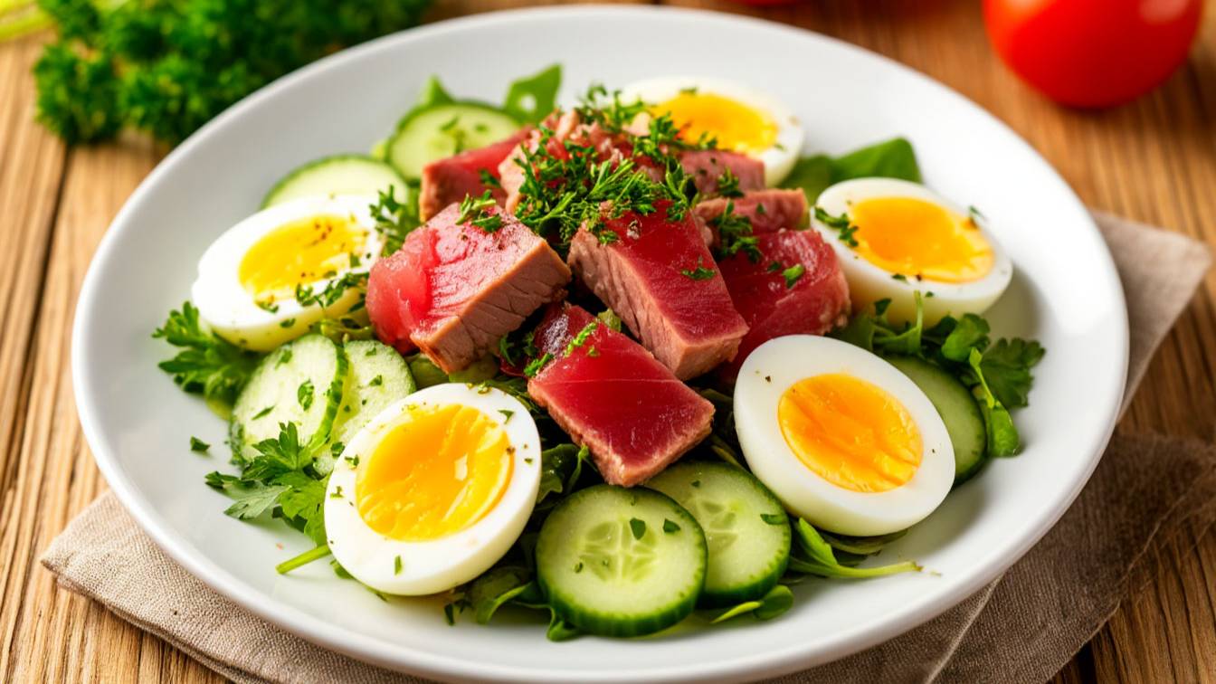 Салат с ТУНЦОМ и огурцом за 15 МИНУТ! Простые и вкусные рецепты салатов [Семейные рецепты]