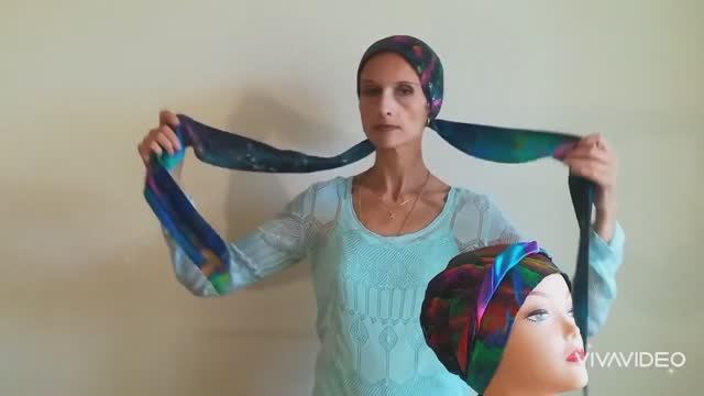 _Шёлковый тюрбан с отложными лямками