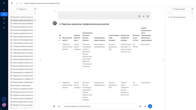 Инструмент - Оценка профессиональных рисков