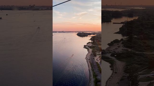 Полет над Волгой. Канатная дорога на закате. Нижний Новгород. 18.06.25