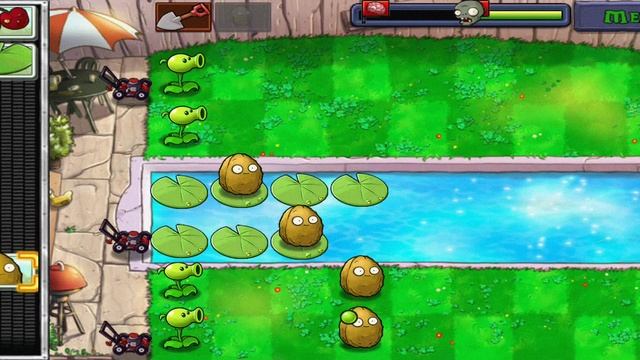 Plant vs zombie pool уровень 5 (растения против зомби пул)