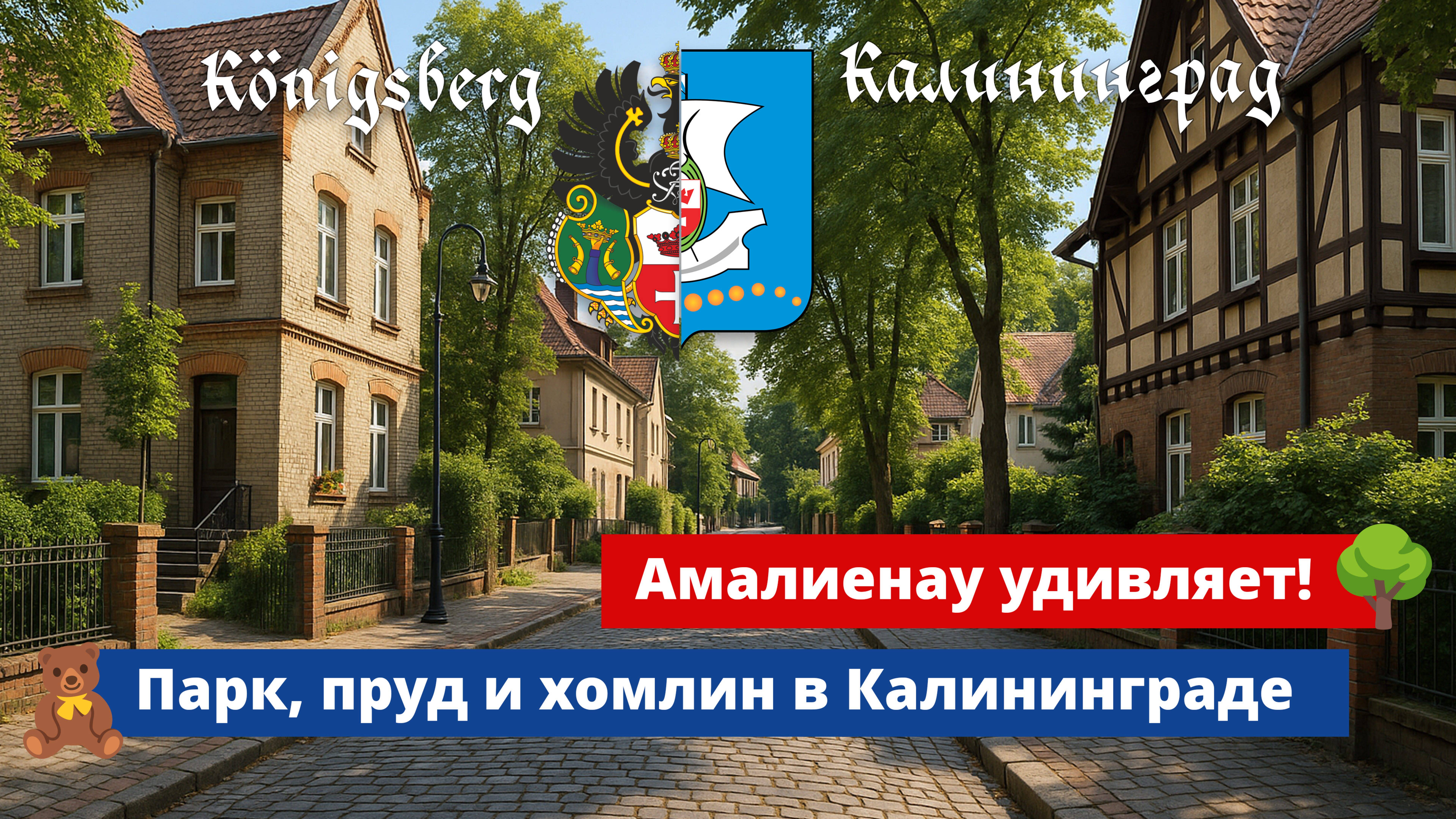 🌆 Амалиенау удивляет! Парк, пруд и хомлин в Калининграде 🧸