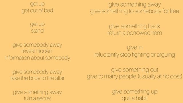 Фразовые Глаголы 10 Phrasal Verbs 10