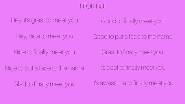 Как бы ты сказал Приятно Познакомиться? How would you say Nice To Meet You?