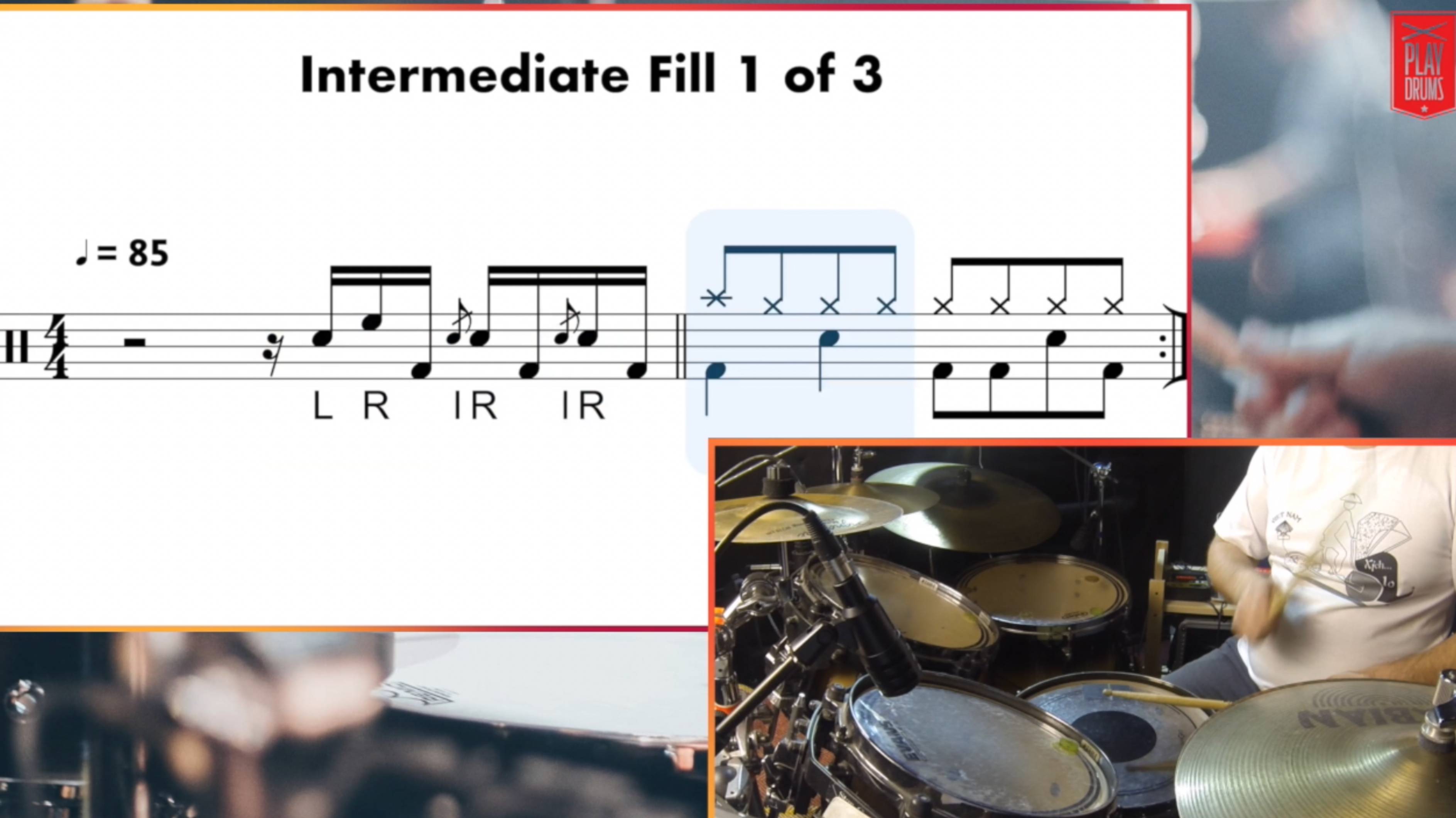3 коротких заполнения, средний уровень сложности. #Drumfill #drumlesson
