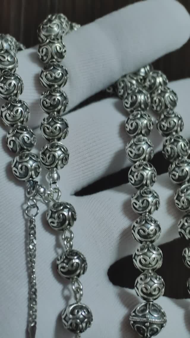 Серебряные православные четки 01/50