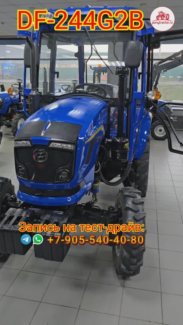DONGFENG DF-244G2B с кабиной - полный видеобзор китайского минитрактора (новинка 2025 г.)