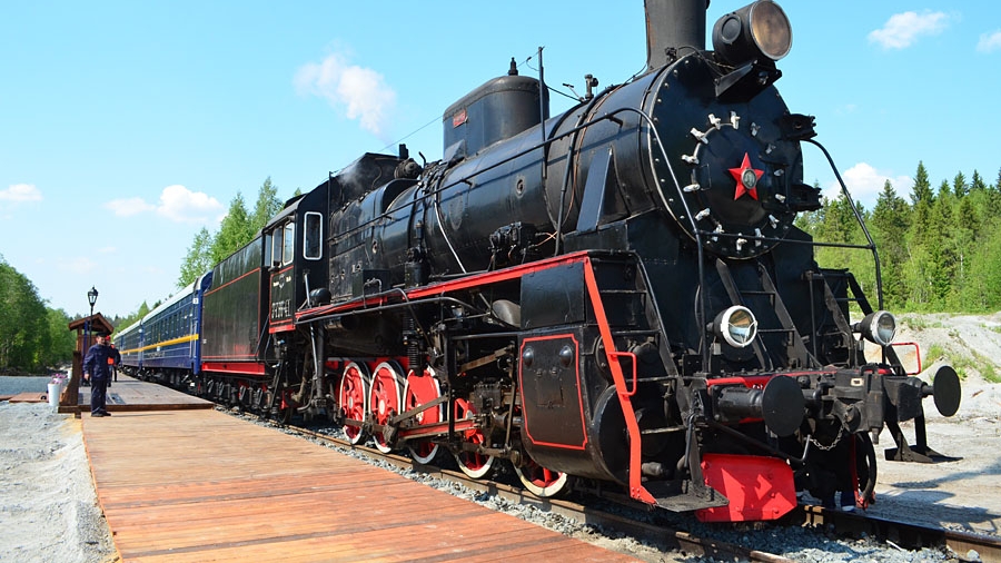 Ретро поезд в Карелии