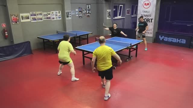 #13 однажды Шеловской/Нельсон - Чирков/Федосеева после турнира 03.07 Парный РАНДОМ настольный теннис