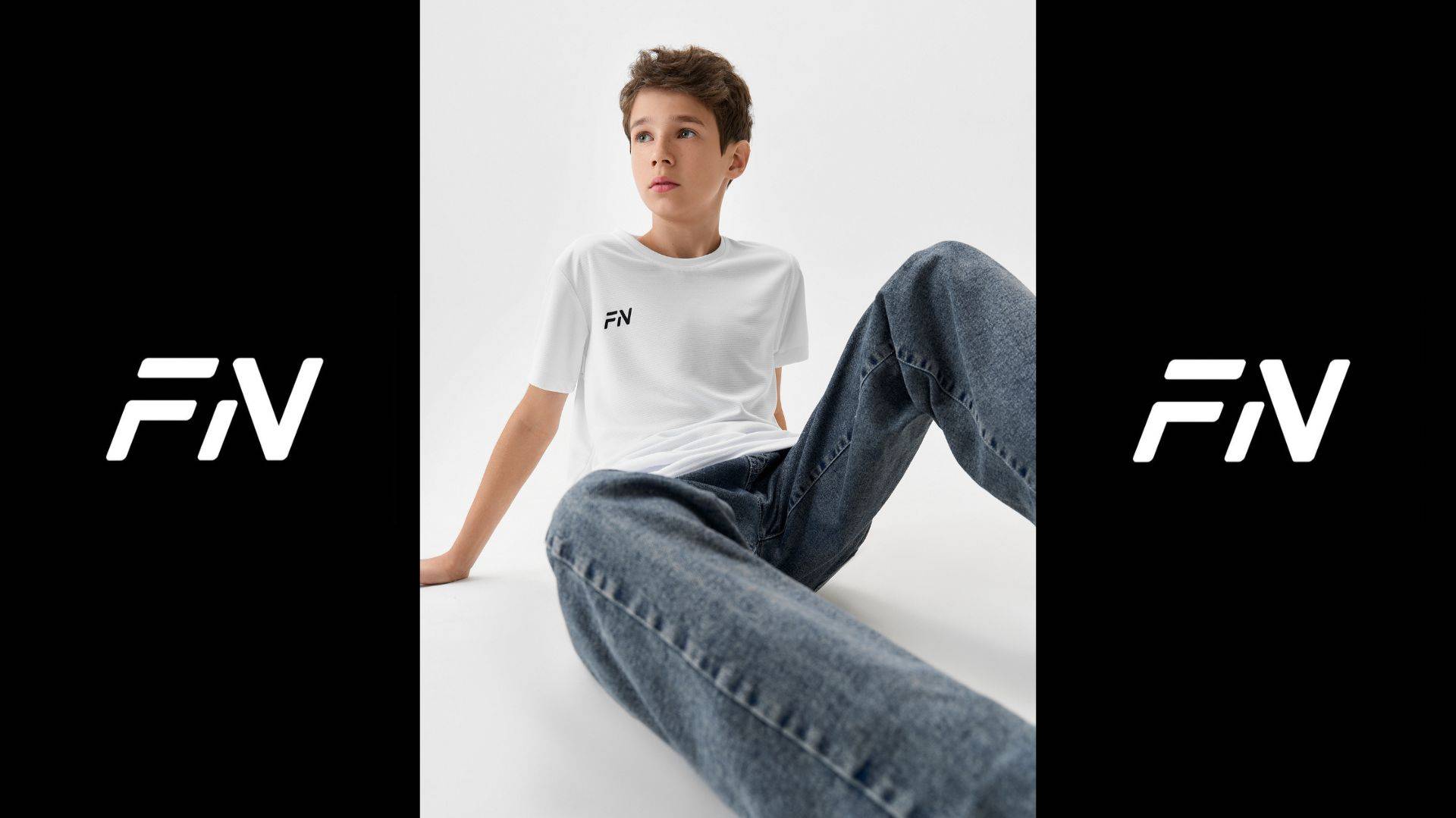 KFN4011001-100. Футболка для мальчика, FN, футболка черная