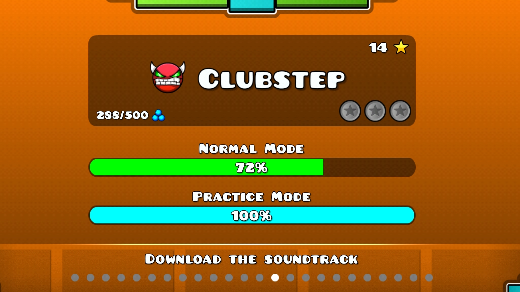 Играю в geometry dash. Прохожу clabstep.