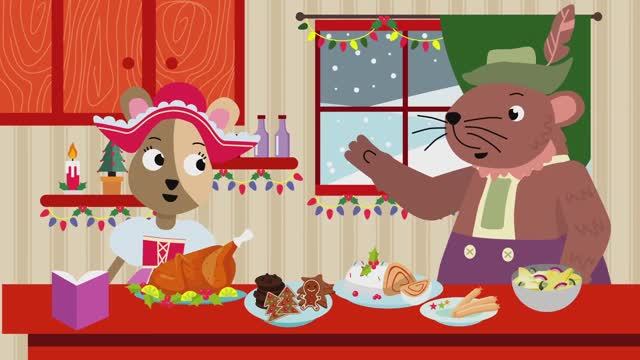 Йози и Зузи готовят к Рождеству  Детский обучающий мультфильм на немецком языке