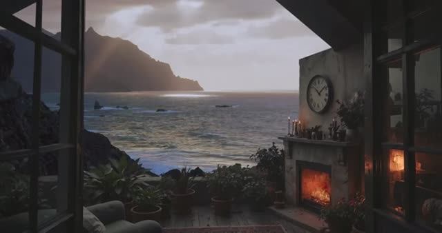 Морской фон для сосредоточенной работы.