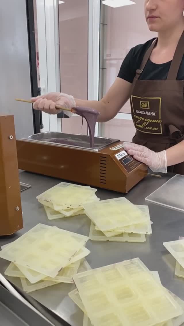 Шоколад с голубикой в ёмкости ShokoVanna-4L.