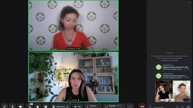 “Нарциссическая депрессия" беседа психоаналитика Анны Немна и врача-гомеопата Екатерины Лопатинской