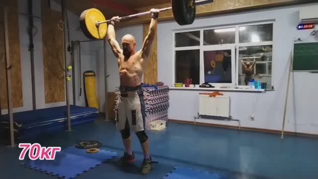 Взятие в стойку + взятие в сед + толчок. Дмитрий Горбачев