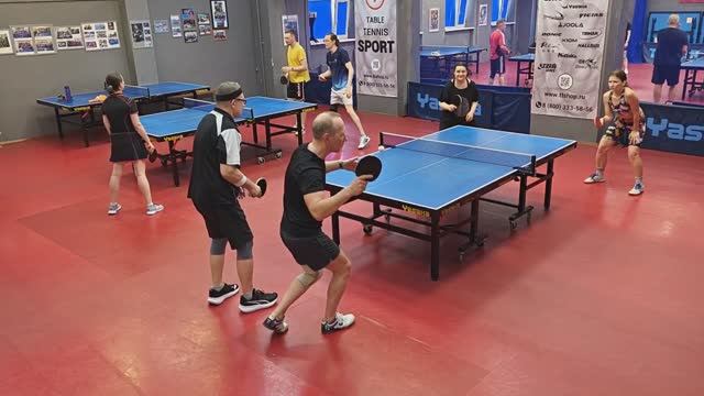 #16 Звергздин/Иванов (1163) - Нельсон/Попова (829) 03.07 Парный РАНДОМ настольный теннис