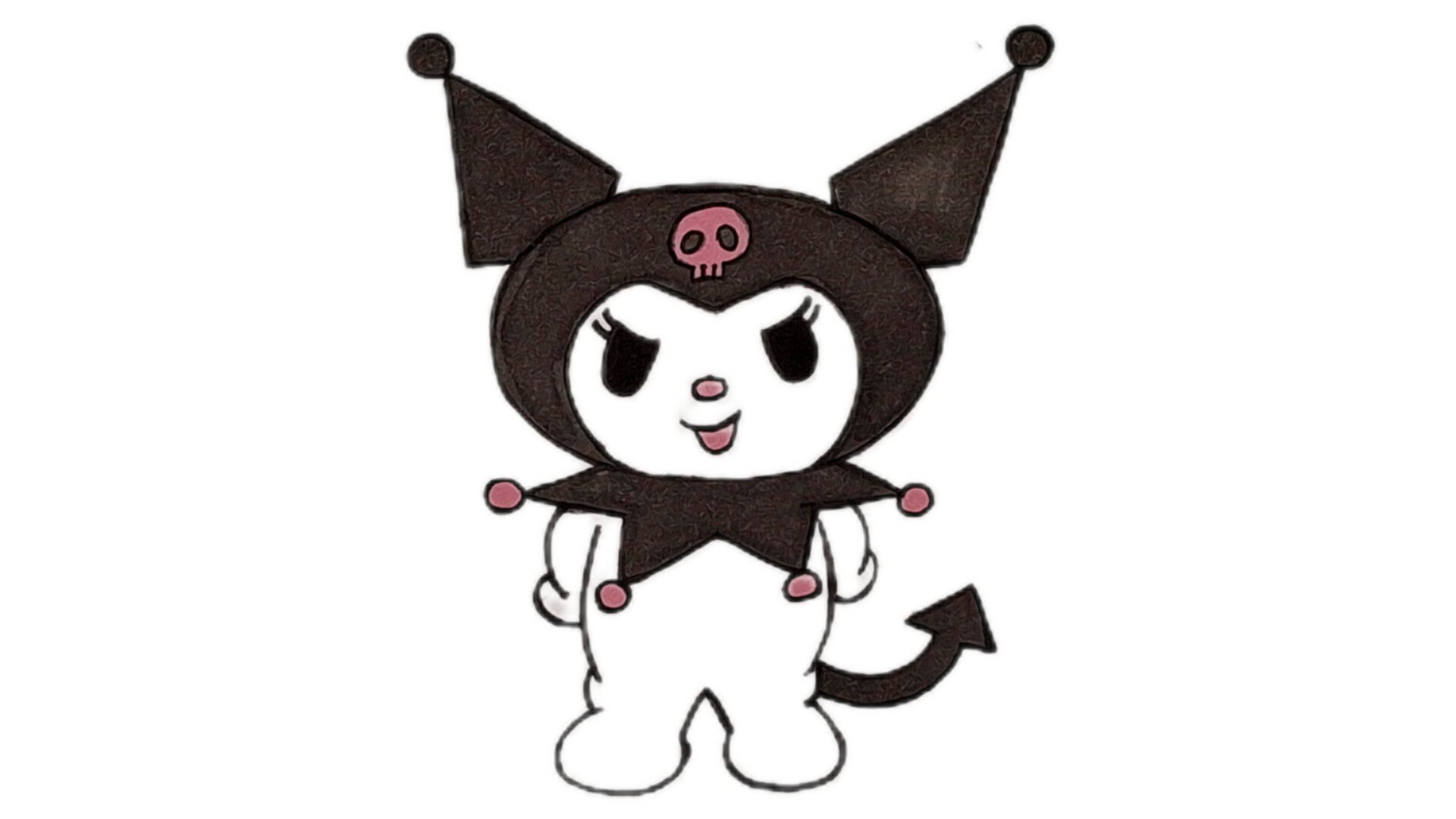 Как нарисовать куроми Хелло Китти/Kuromi Hello Kitty cute