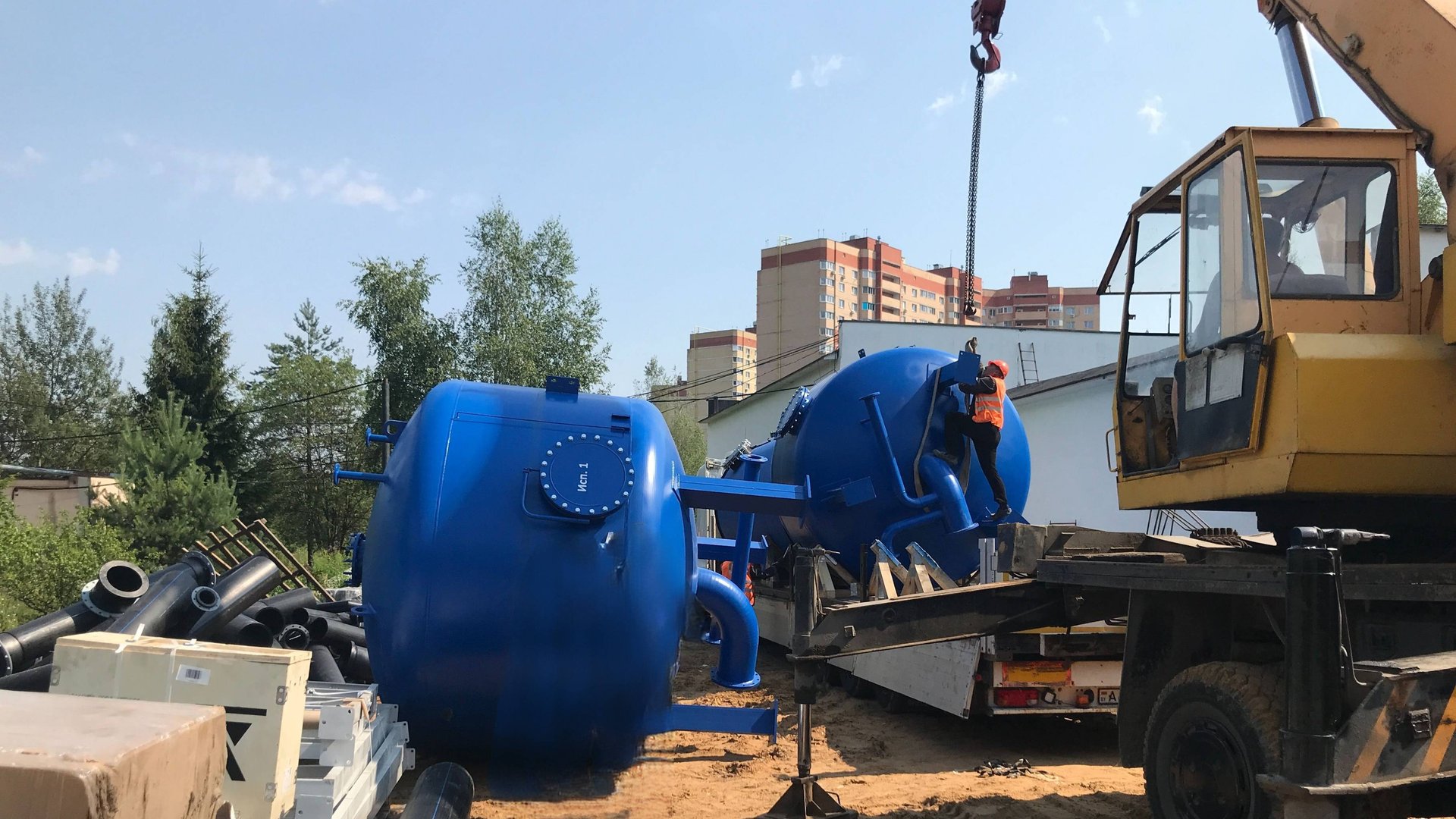 Монтаж технологического оборудования начинается на станции водоподготовки ВНС-6 в Щёлкове