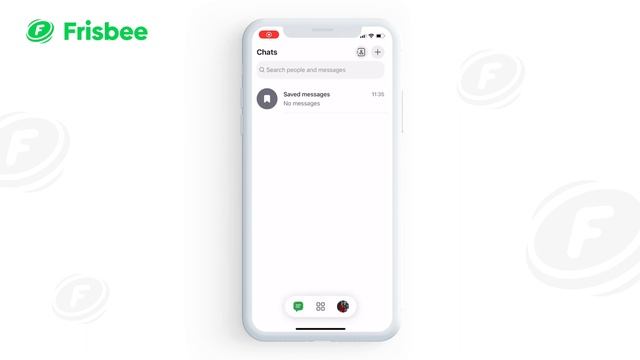 Frisbee messenger App Navigation.