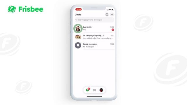 Saved messages in a Frisbee messenger App?