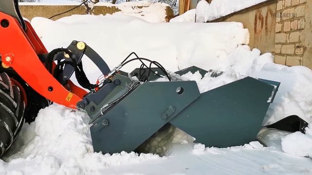 Мини-погрузчик на сочлененной раме Polar Badger WL50 с челюстным захватом, АиСТ -  официальный дилер