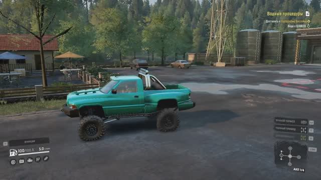 SnowRunner Mods GWC 1997 D1500 Sportside супер легендарный пикап краш и тест обзор