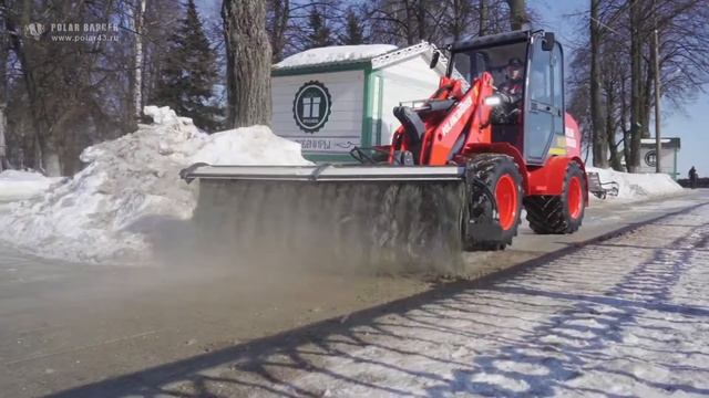 Polar Badger WL50T работа со щеткой . Дилер Polar Badger - АиСТ. Полар Баджер телескопический.