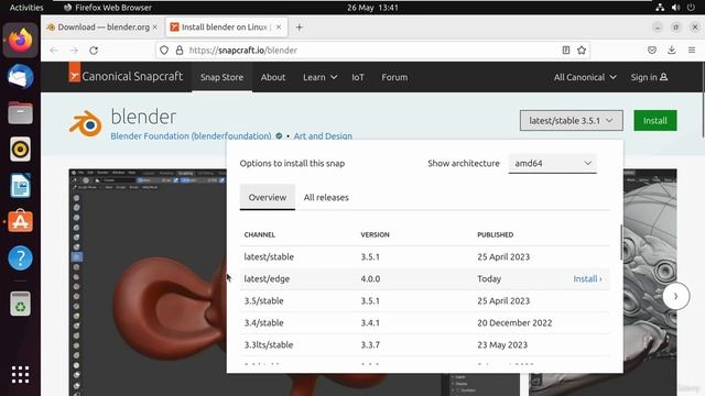 1_3. Downloading Blender 3.5+ (Linux)